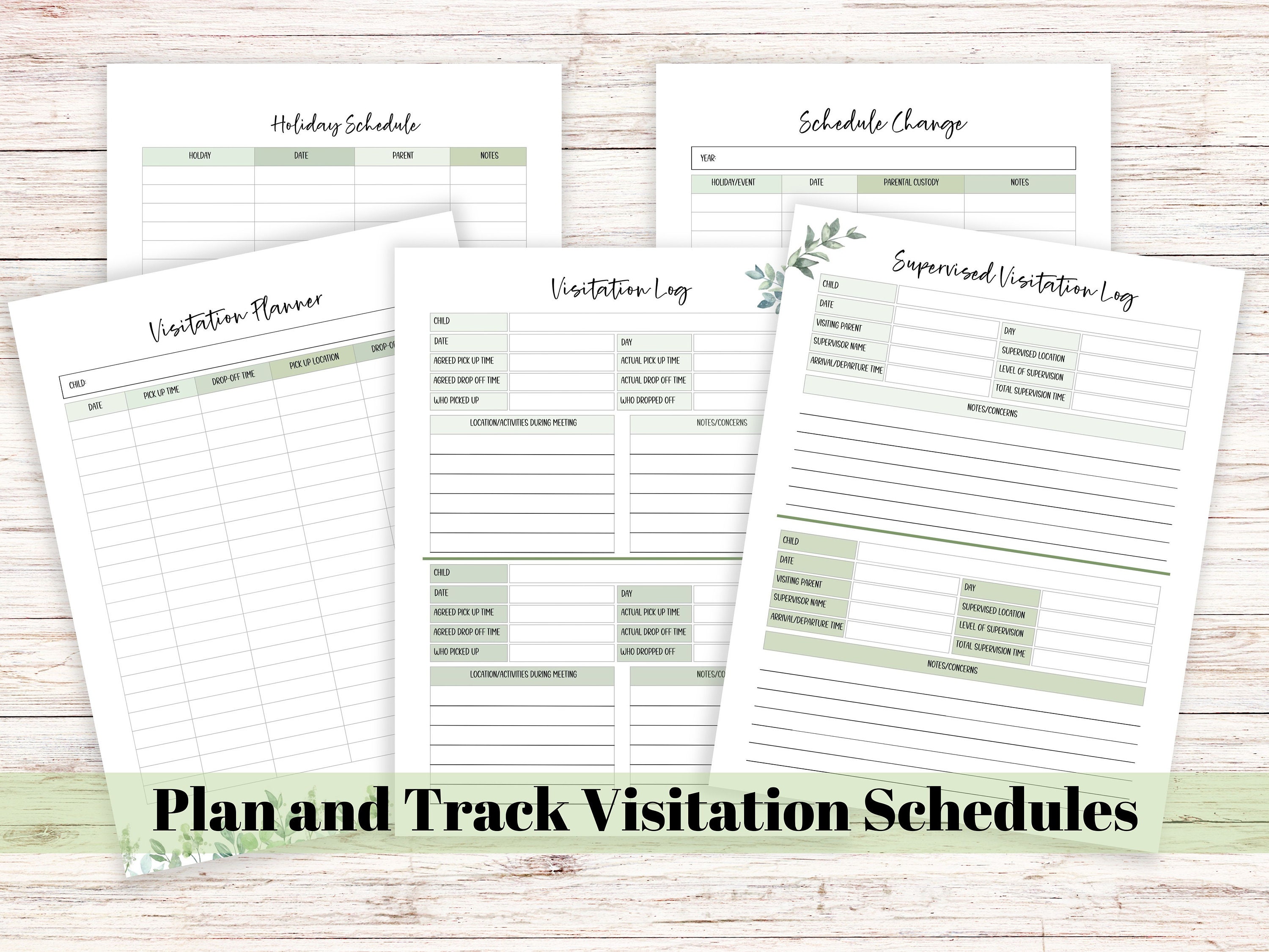 Custody Binder Printable Planner & Organizer for Child Custody Log for ...