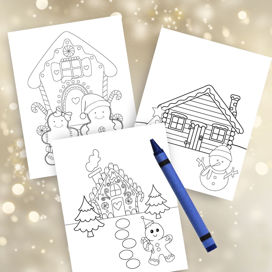 Christmas Coloring Pages 20 Printable Coloring Sheets for Kids Winter ...