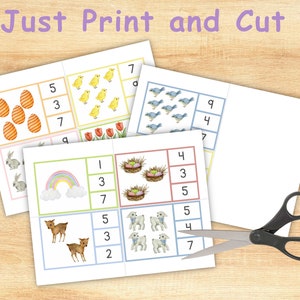 Spring Count and Clip Cards - Numbers 1 to 10 - Printable Preschool ...