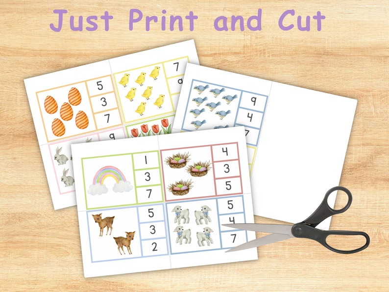 Spring Count and Clip Cards - Numbers 1 to 10 - Printable Preschool ...
