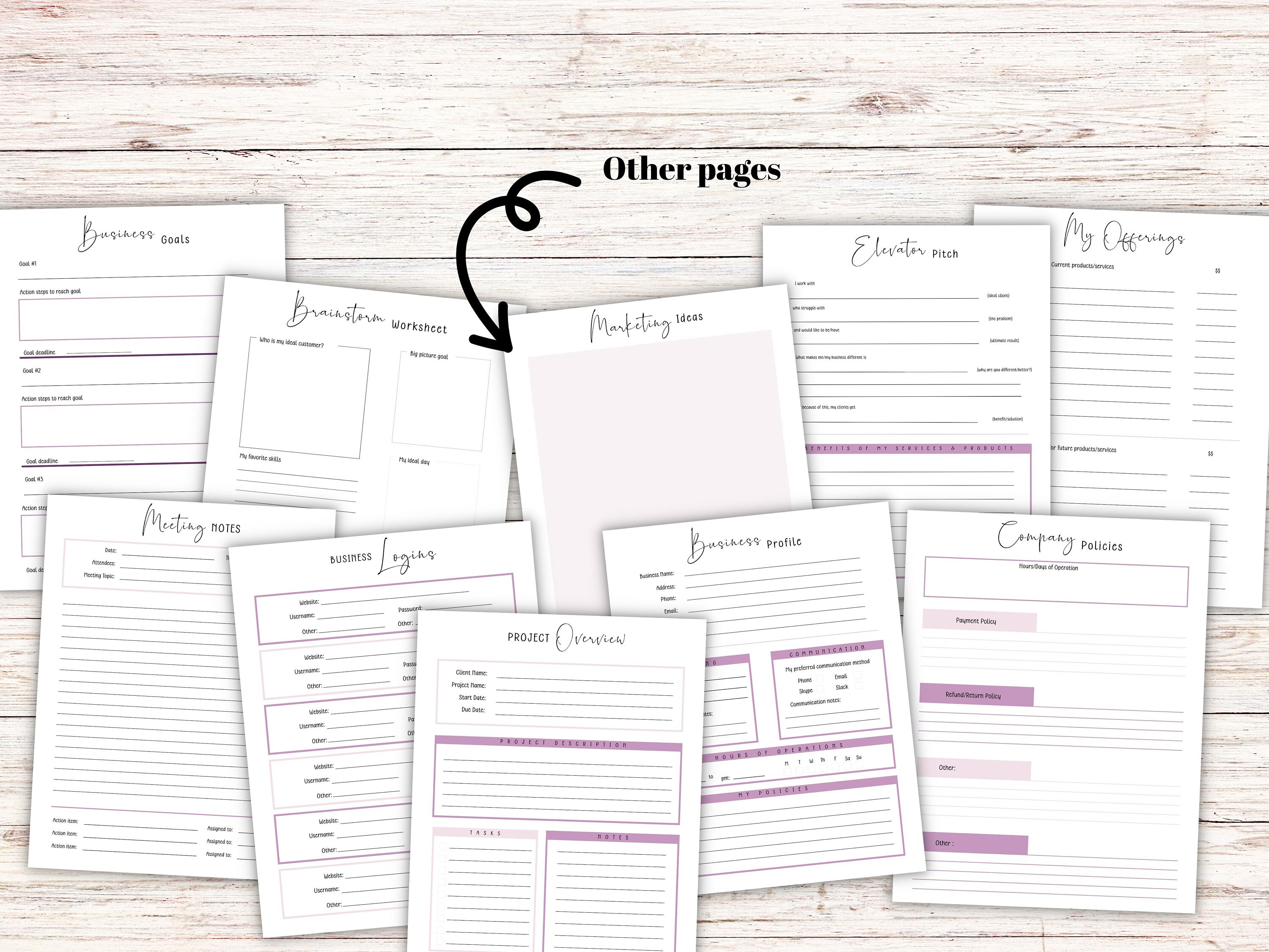 Small Business Planner - Printable Side Hustle Organizer for Etsy Shop ...
