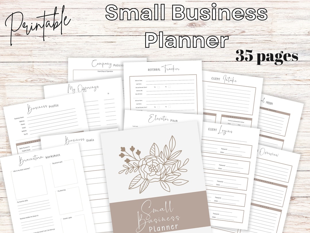Small Business Planner - Printable Side Hustle Organizer for Etsy Shop ...