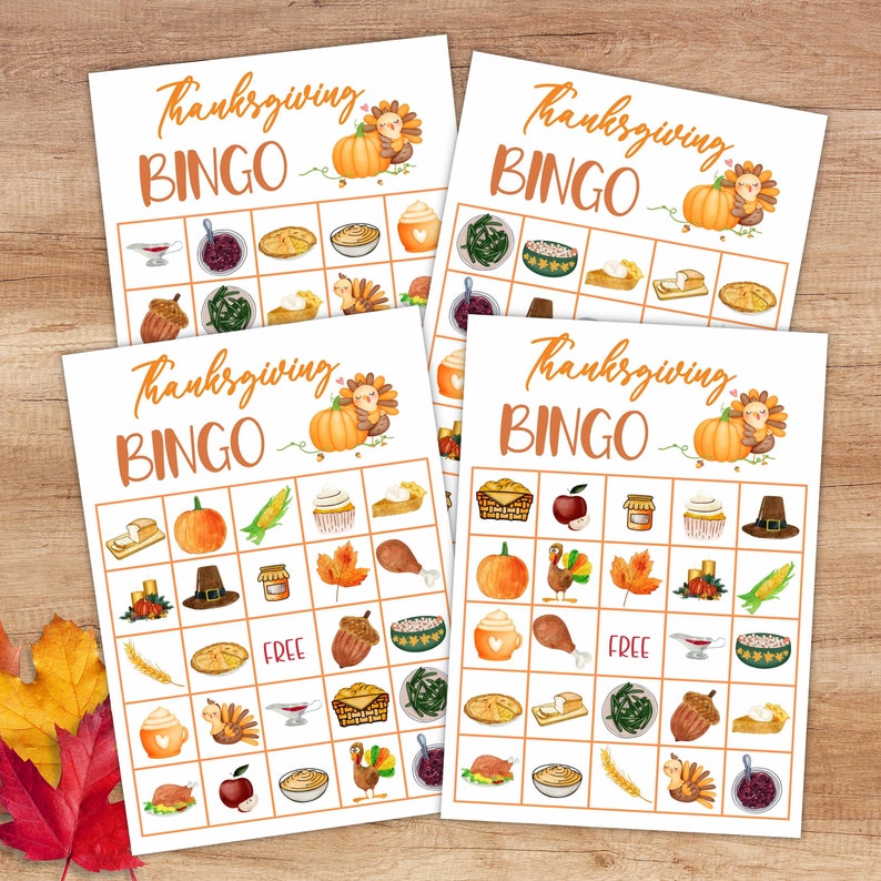 Thanksgiving Bingo - Printable Family Game - Fun Kids Fall Activity ...