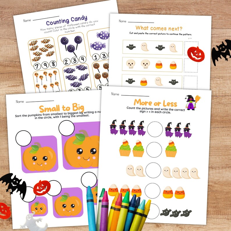 Halloween Preschool Worksheet and Activity Bundle - Pre-k Kindergarten ...