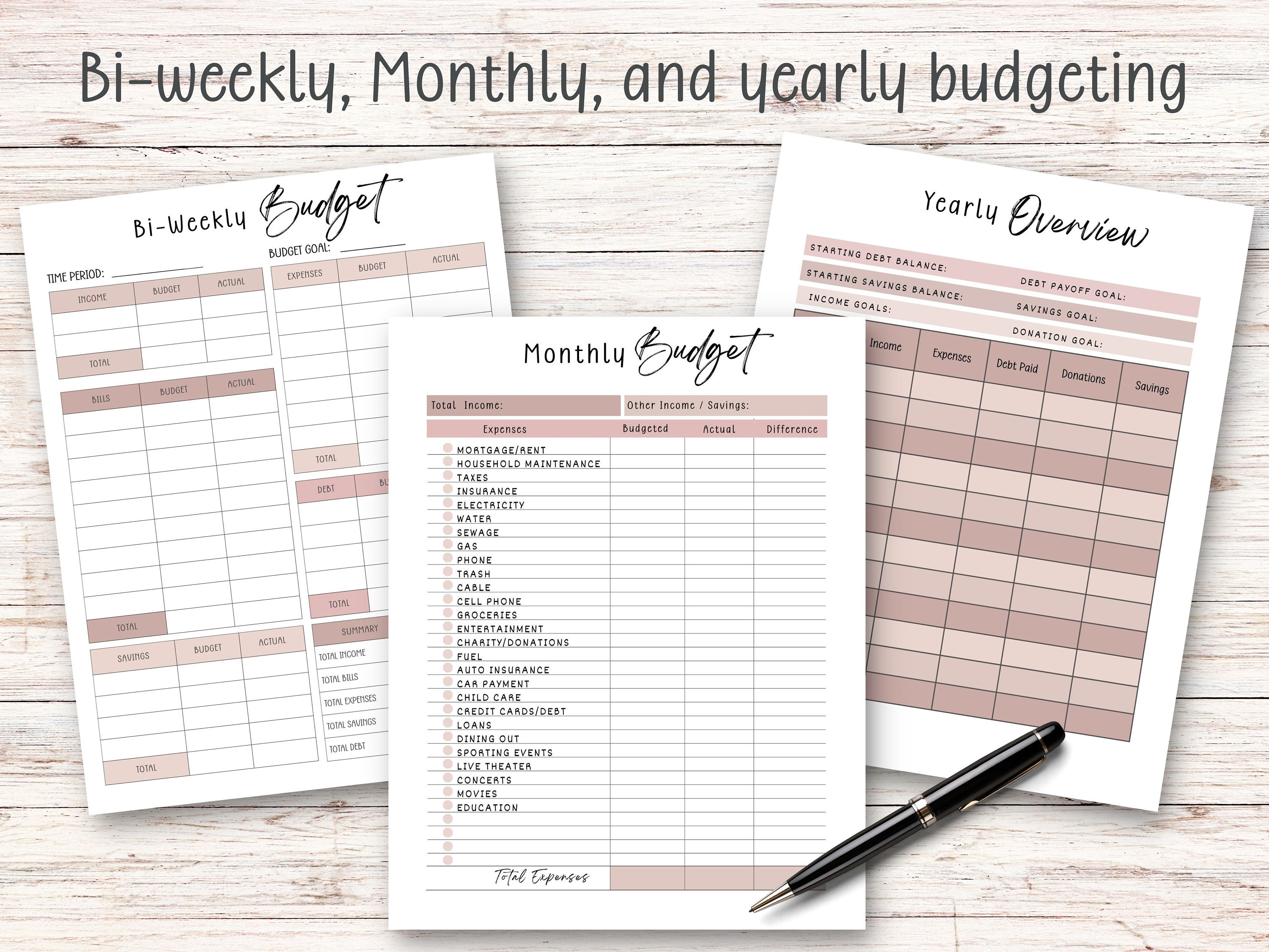Budget Binder - Financial Planner With Trackers for Income, Expenses ...