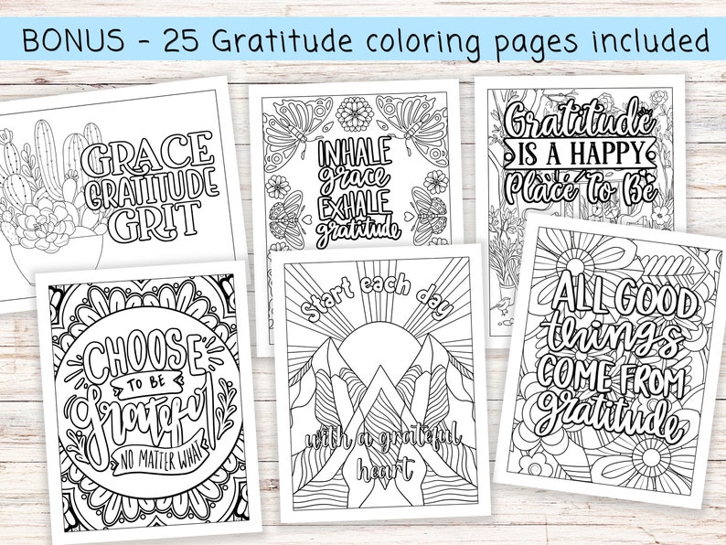 Gratitude Journal Printable Daily Mindfulness Journal Self Care ...