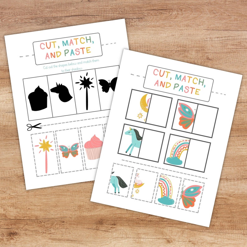 Cut and Paste Worksheets - Unicorn Scissor Skills Activity Pages ...