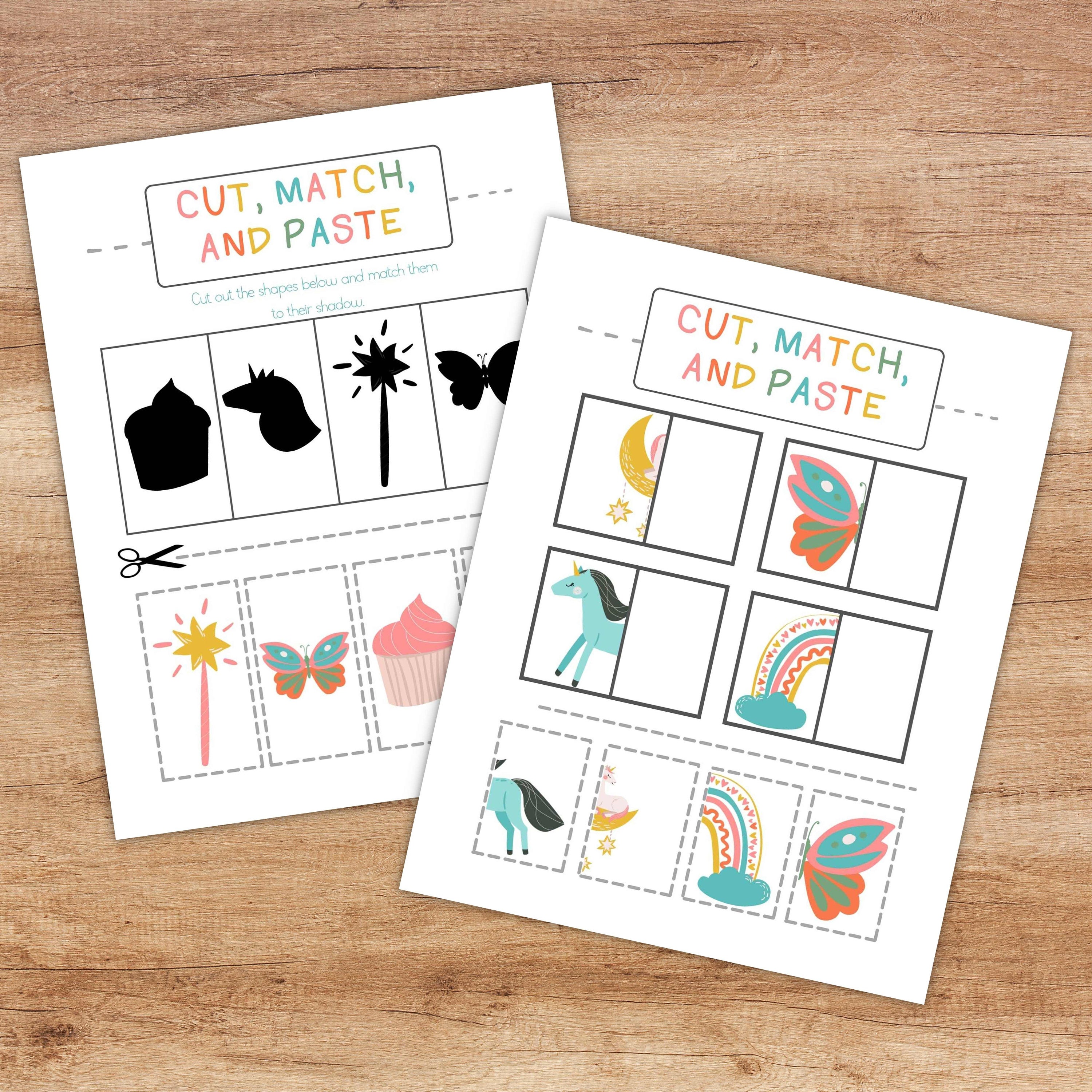 Cut and Paste Worksheets - Unicorn Scissor Skills Activity Pages ...