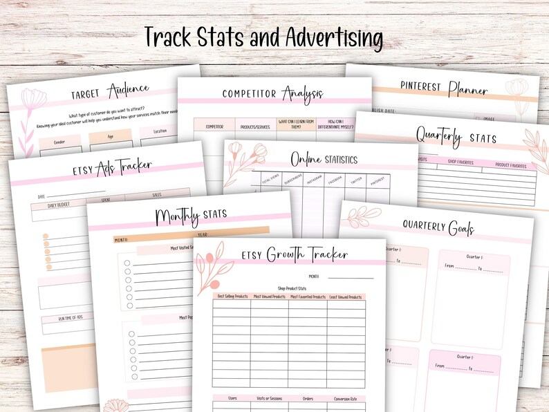 Etsy Shop Planner Printable Small Business Organizer Side Hustle ...