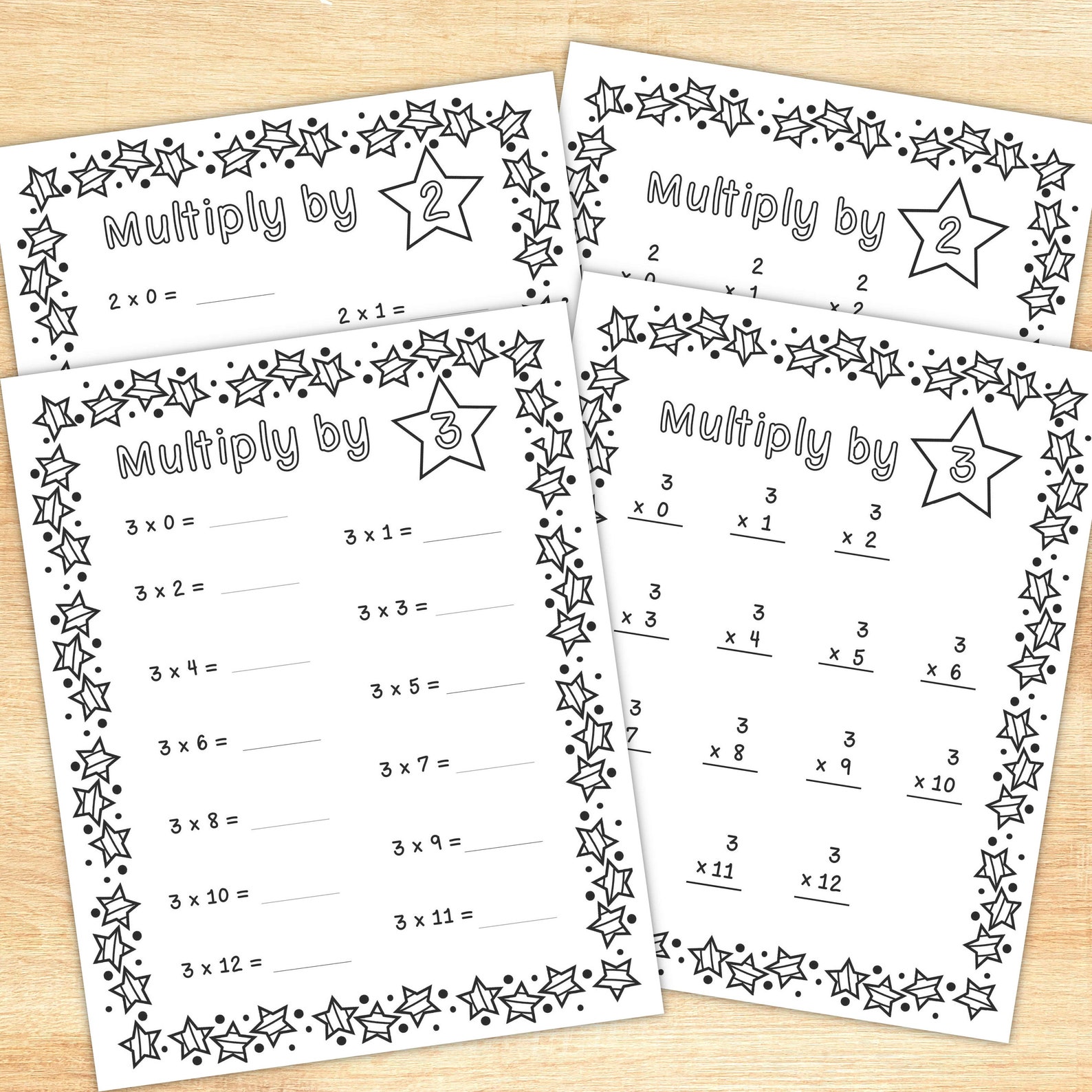Multiplication Worksheets - 24 Printable 2nd 3rd and 4th Grade ...