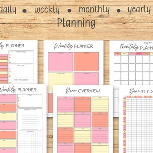 Printable Student Academic Planner - Grade Tracker Assignment Exam Prep ...