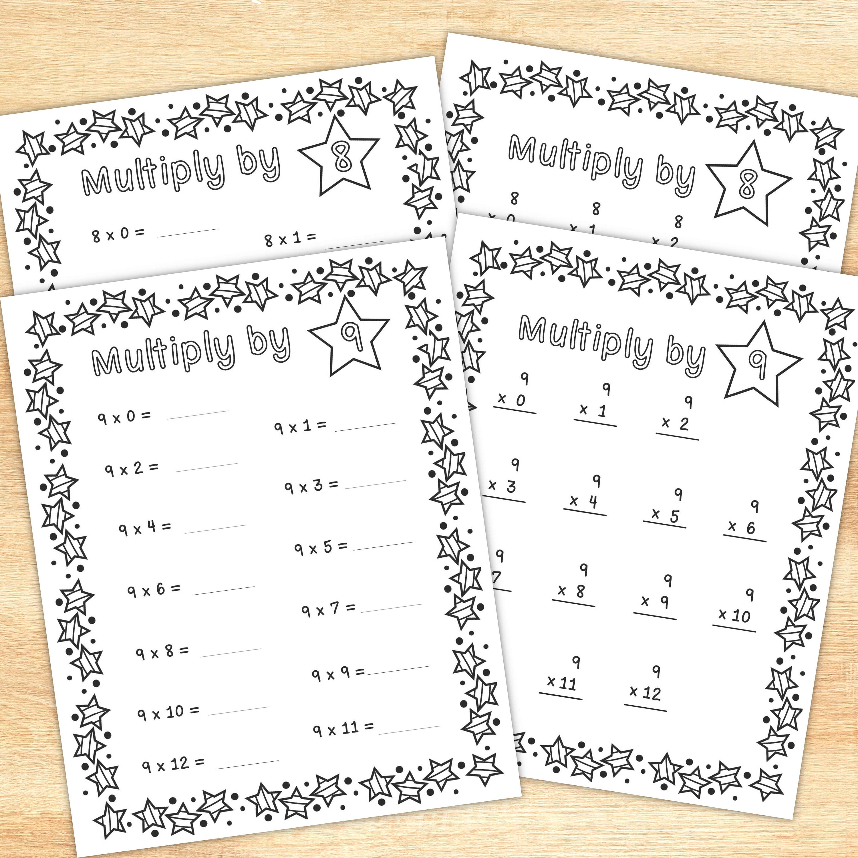 Multiplication Worksheets - 24 Printable 2nd 3rd and 4th Grade ...