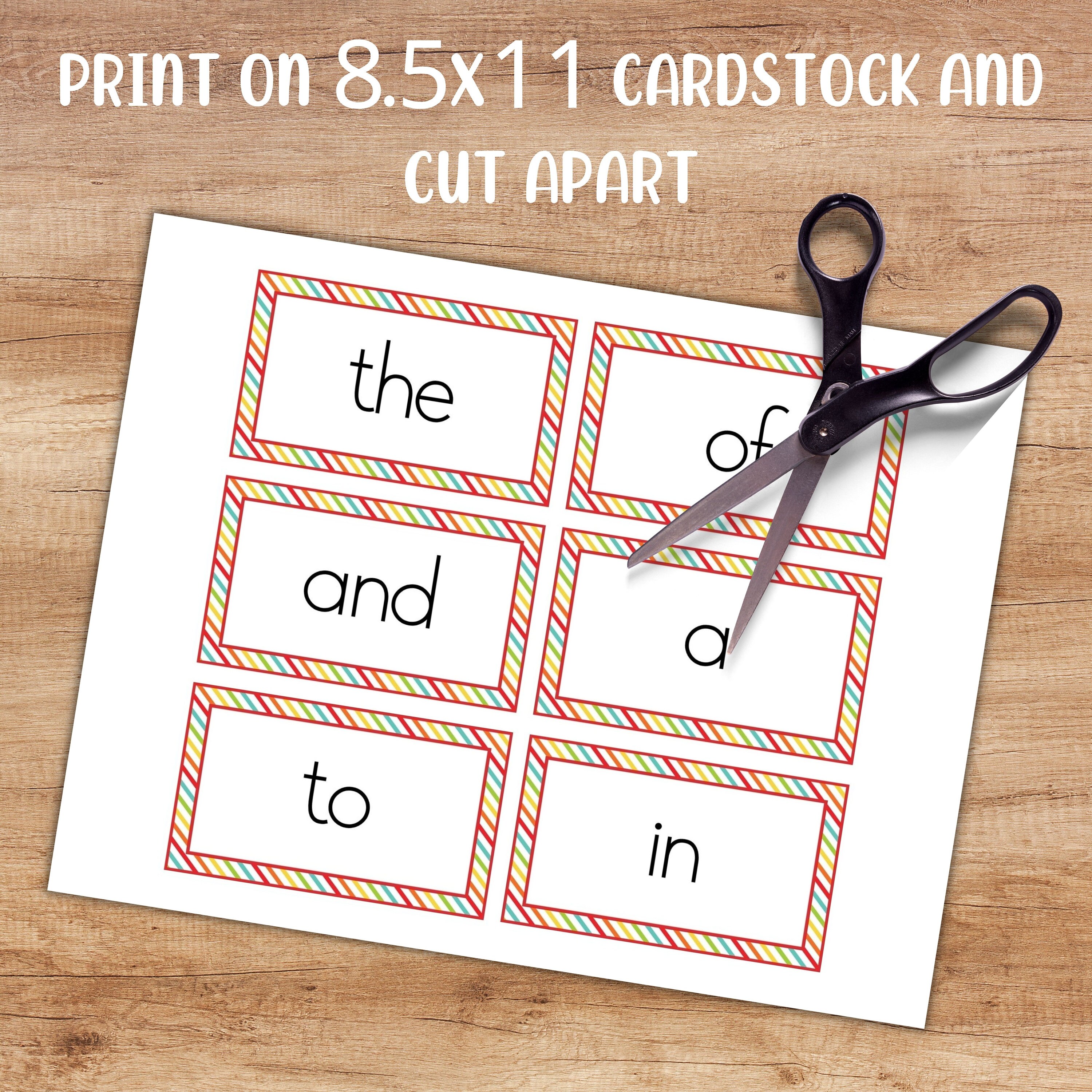 Sight Words for Kindergarten Printable Flashcards - Fry 1st 100 - Sight ...