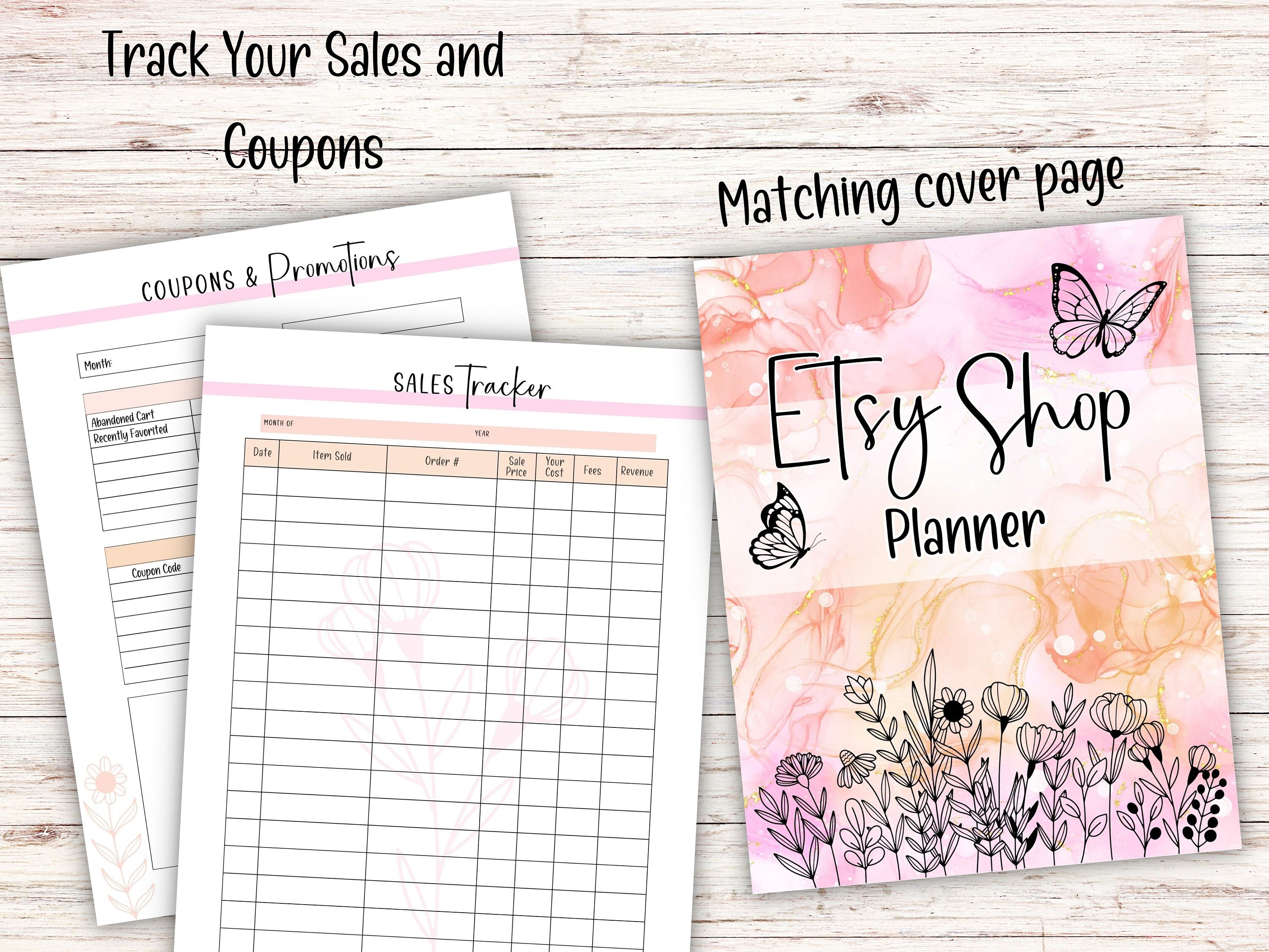 Etsy Shop Planner - Printable Small Business Organizer - Side Hustle ...