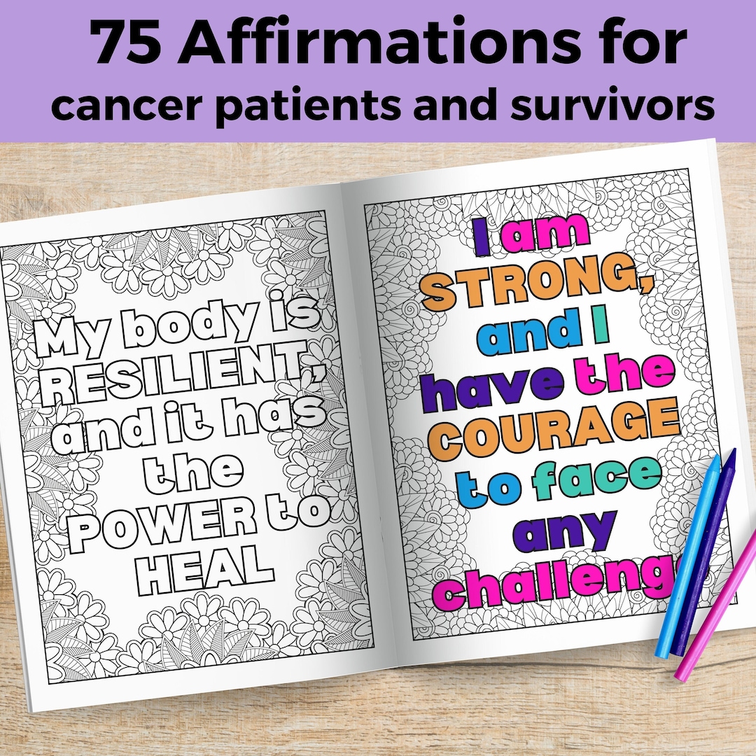 75 Positive Affirmation Coloring Pages for Cancer Patients and ...