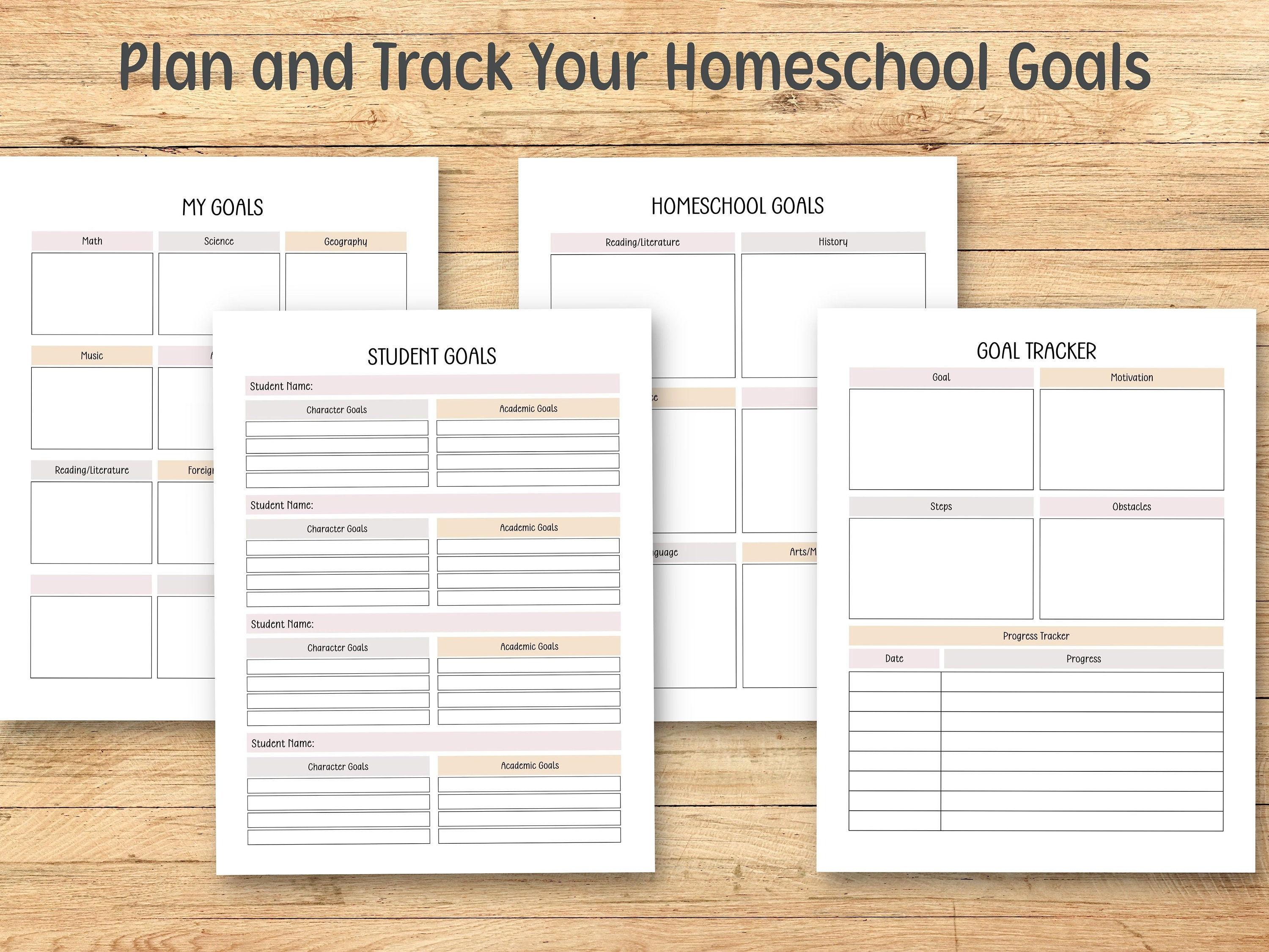Homeschool Planner Printable Academic Lesson Planner for Home School ...