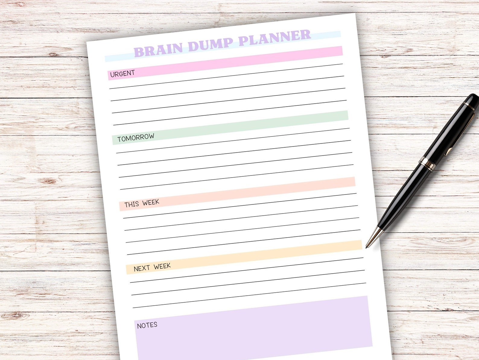 Brain Dump Bundle - ADHD Daily Planner Printable With to Do List ...