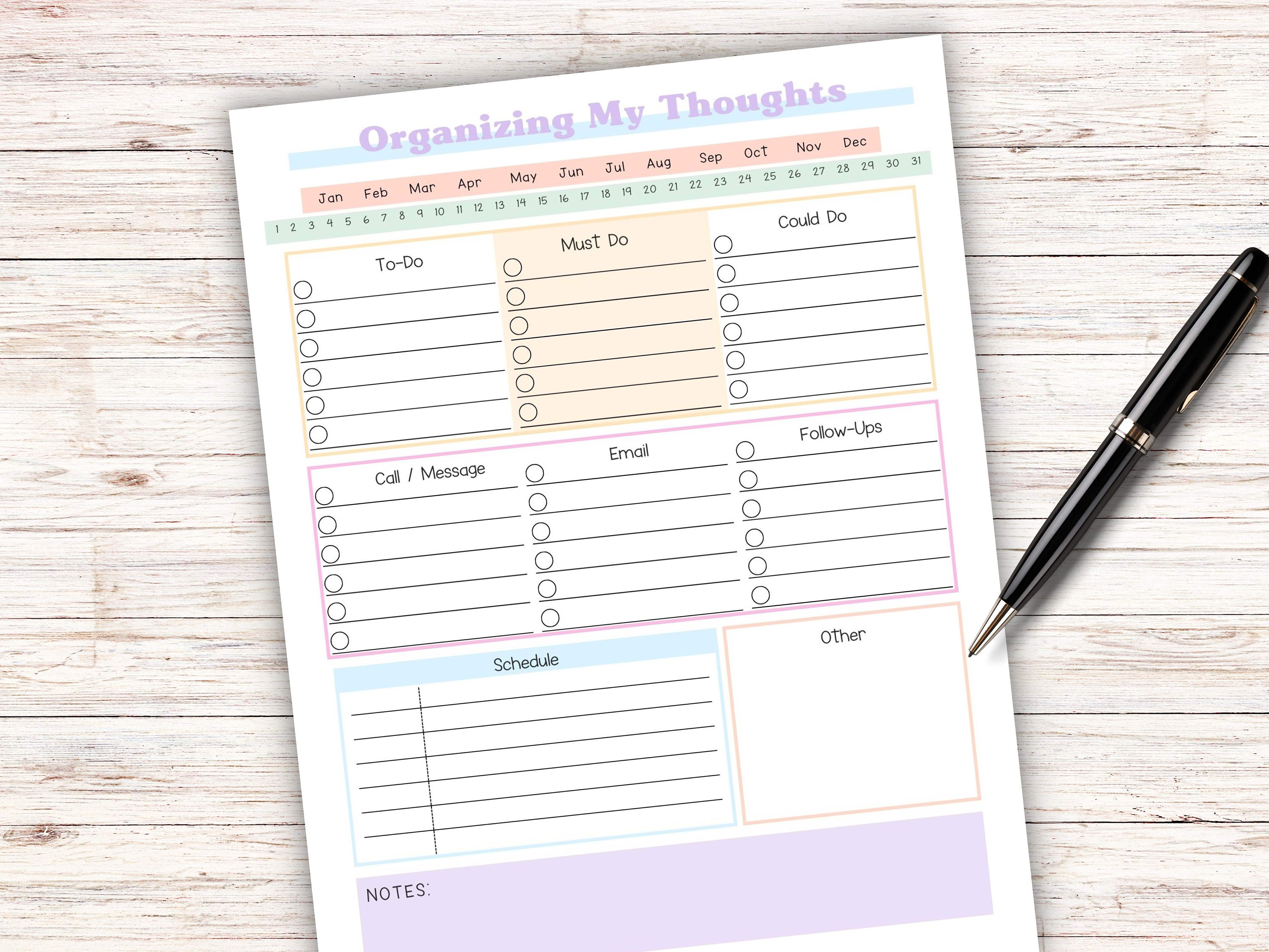 Brain Dump Bundle - ADHD Daily Planner Printable With to Do List ...