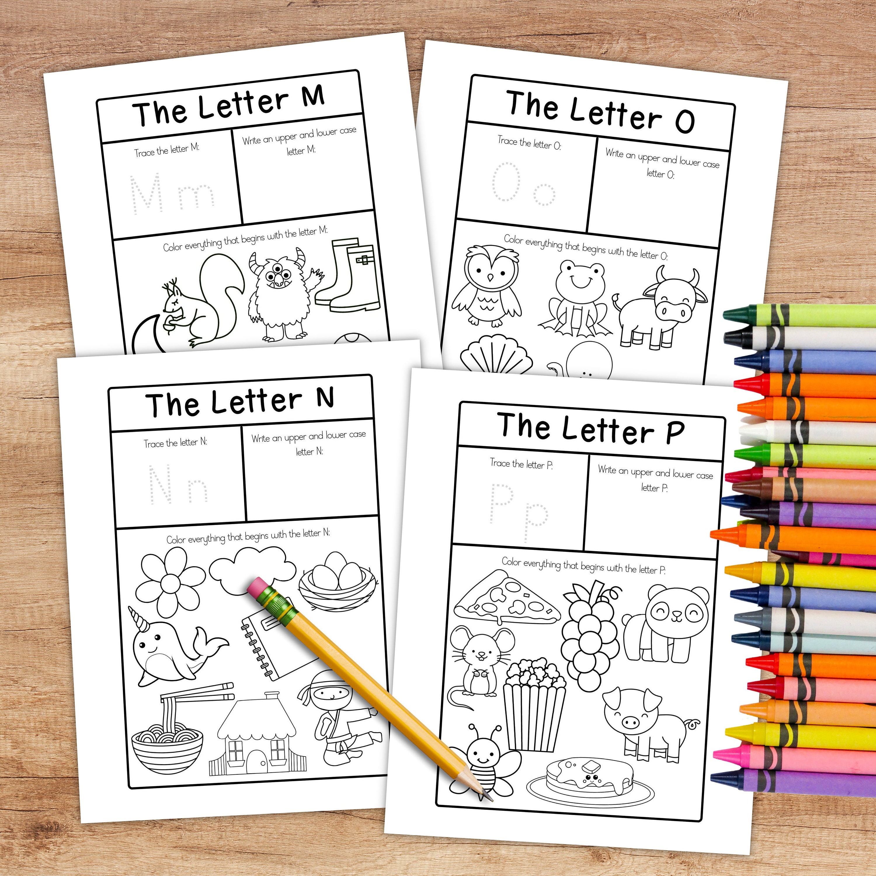 Initial Sounds Worksheets Letter Recognition and Beginning Sounds ...