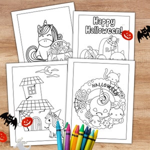 Halloween Unicorn Coloring Pages for Kids - 10 Printable Coloring ...