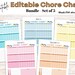 Chore Chart for Kids Editable Multiple Kids Responsibility Chart ...