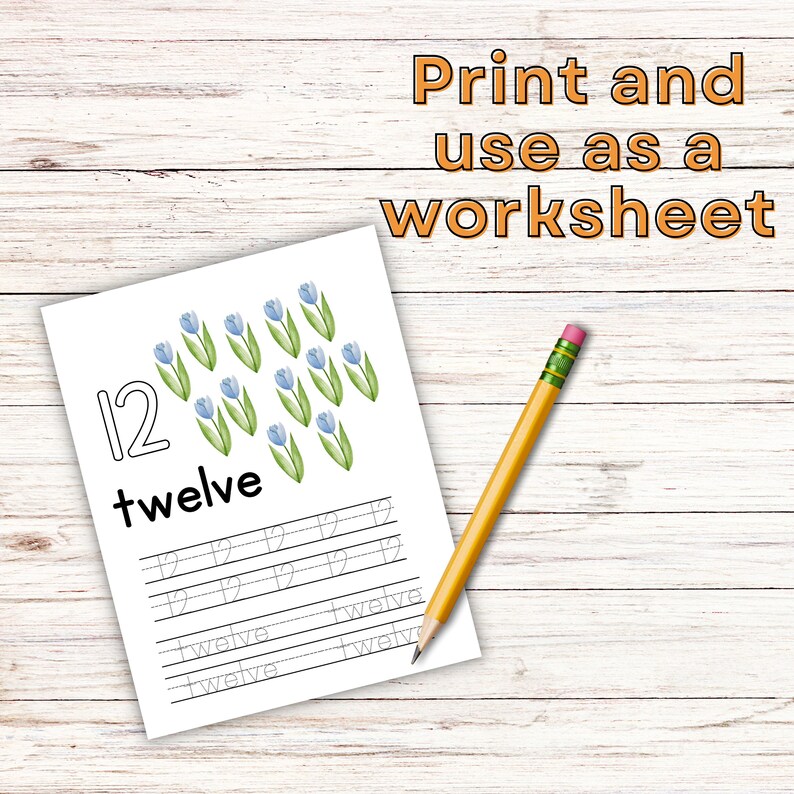 Number Tracing Worksheets - 1 to 20 Printable Spring Preschool Math ...