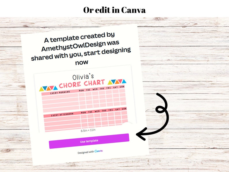 Chore Chart for Kids Editable Multiple Kids Responsibility Chart ...