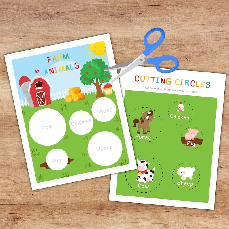 Preschool Cut and Paste Worksheets - Scissor Skills Activity Page ...