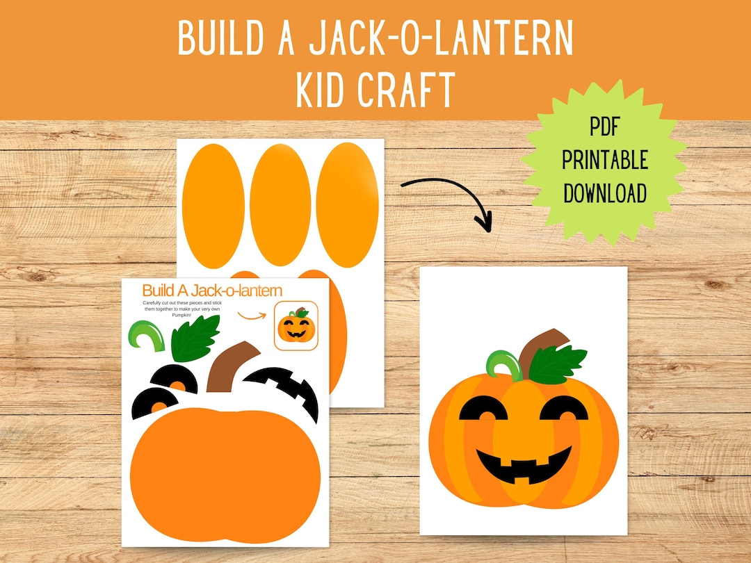 Halloween Craft for Kids - Printable Jack-o-lantern Cut and Paste ...