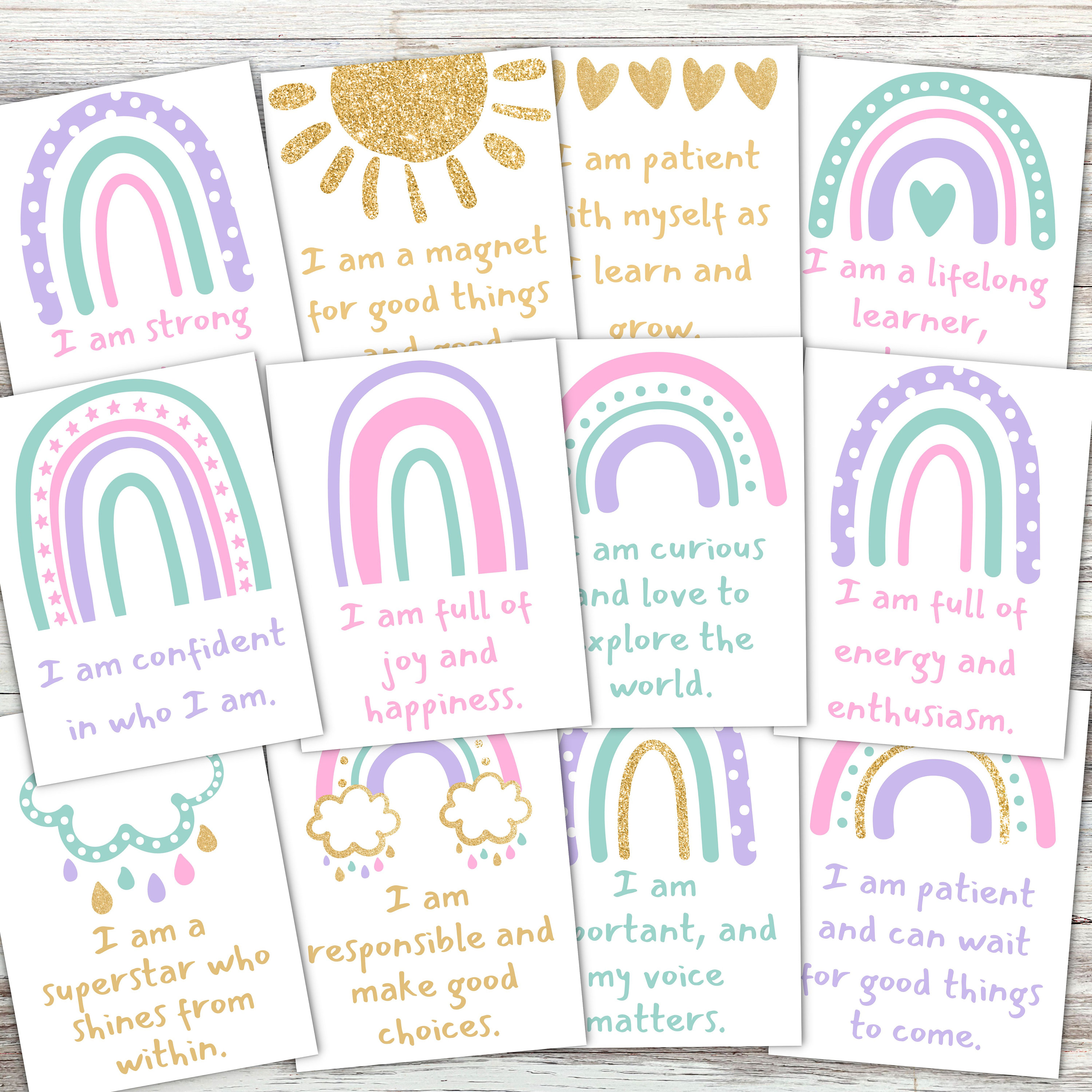 Lunchbox Notes With Positive Affirmation Quotes for Kids Printable ...