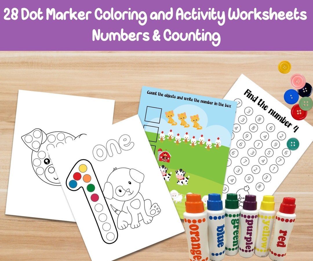 Dot Marker Printable - Number Recognition Math Worksheets Coloring ...