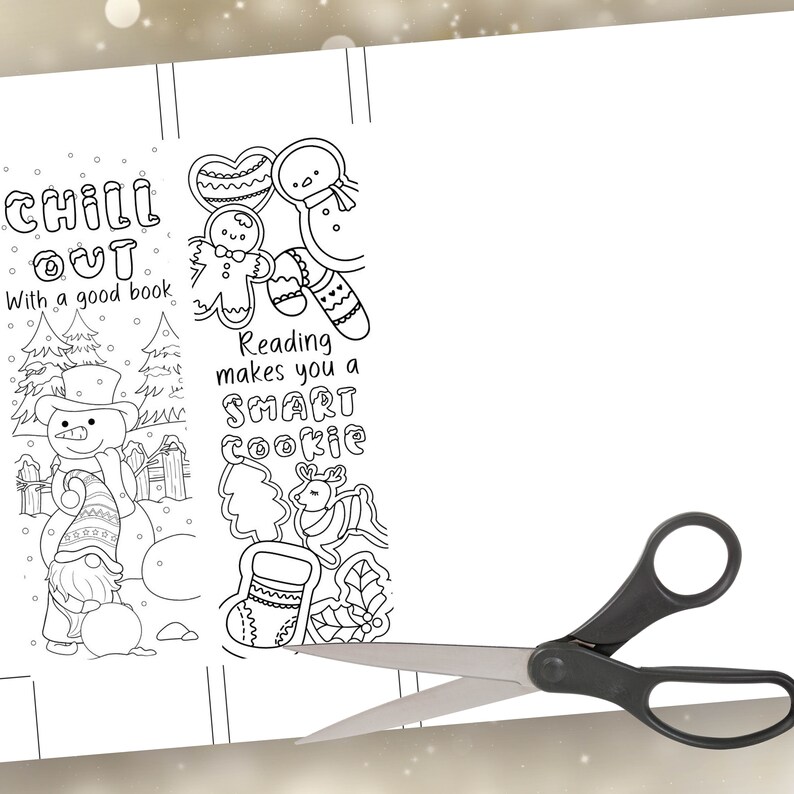 Christmas Coloring Bookmarks - 10 Printable Holiday Bookmarks for Kids ...