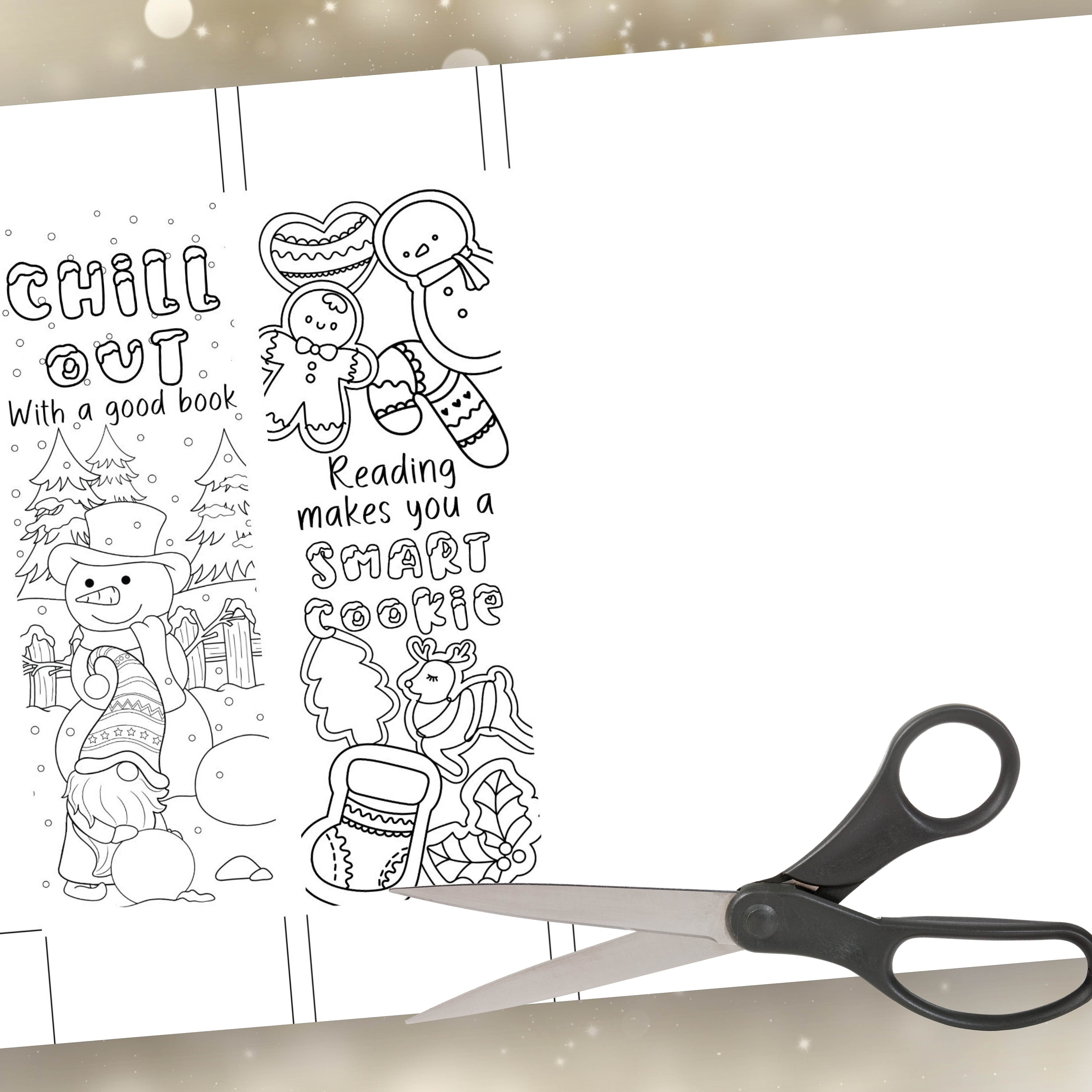 Christmas Coloring Bookmarks - 10 Printable Holiday Bookmarks for Kids ...