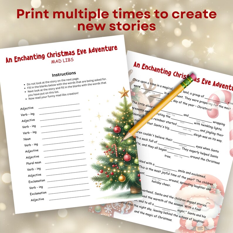 Christmas Mad Libs - Printable Christmas Game Activity for Kids and ...