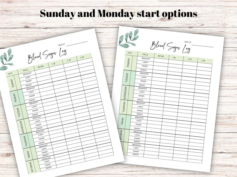 Printable Diabetic Log Book - Blood Sugar Tracker - Diabetes Planner ...