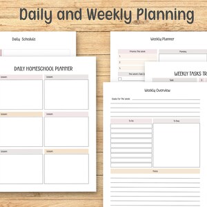 Homeschool Planner - Printable Academic Lesson Planner for Home School ...