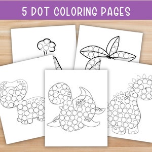 Dot Marker Printable - Dinosaur Number Recognition Coloring and ...