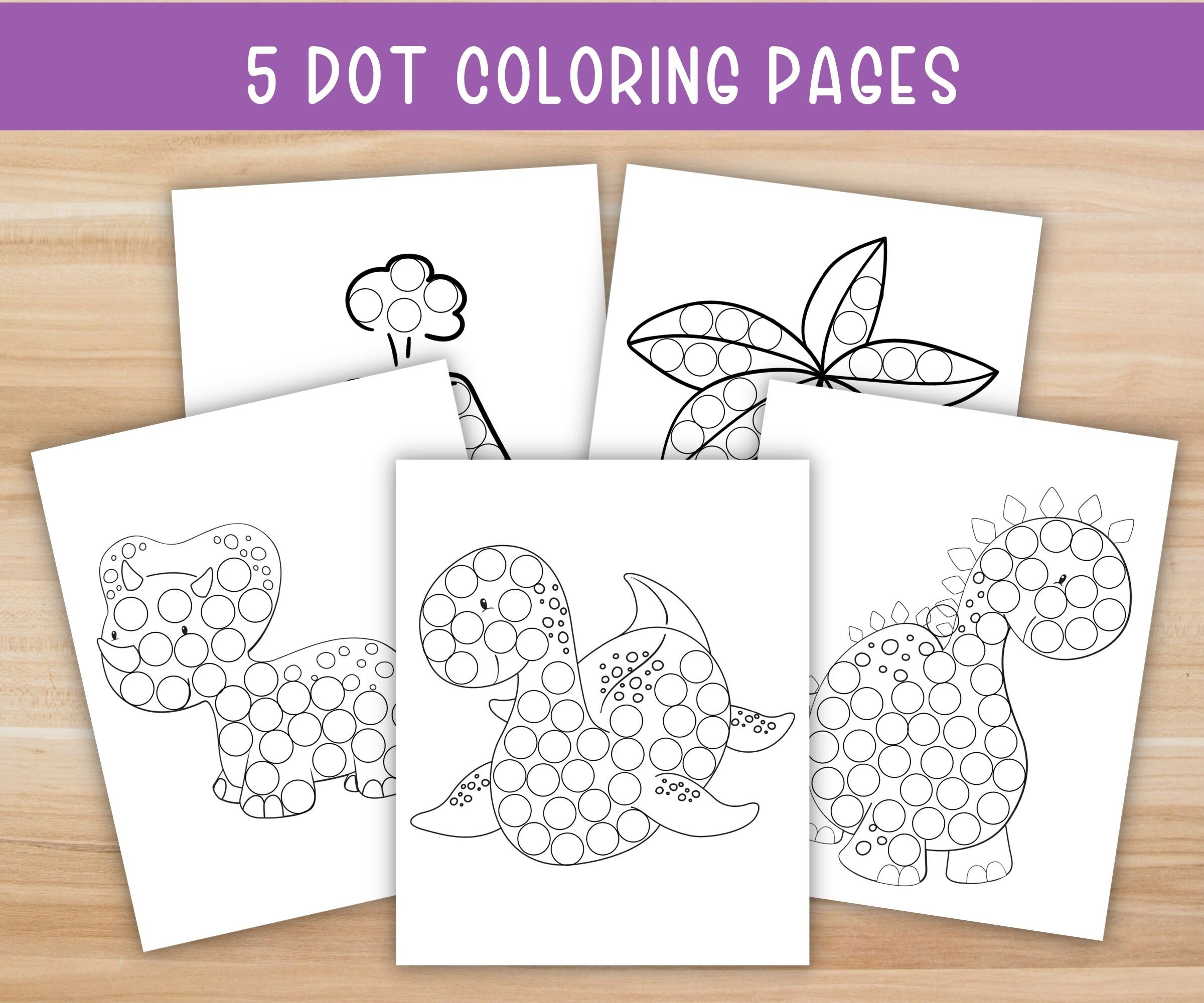Dot Marker Printable - Dinosaur Number Recognition Coloring and ...