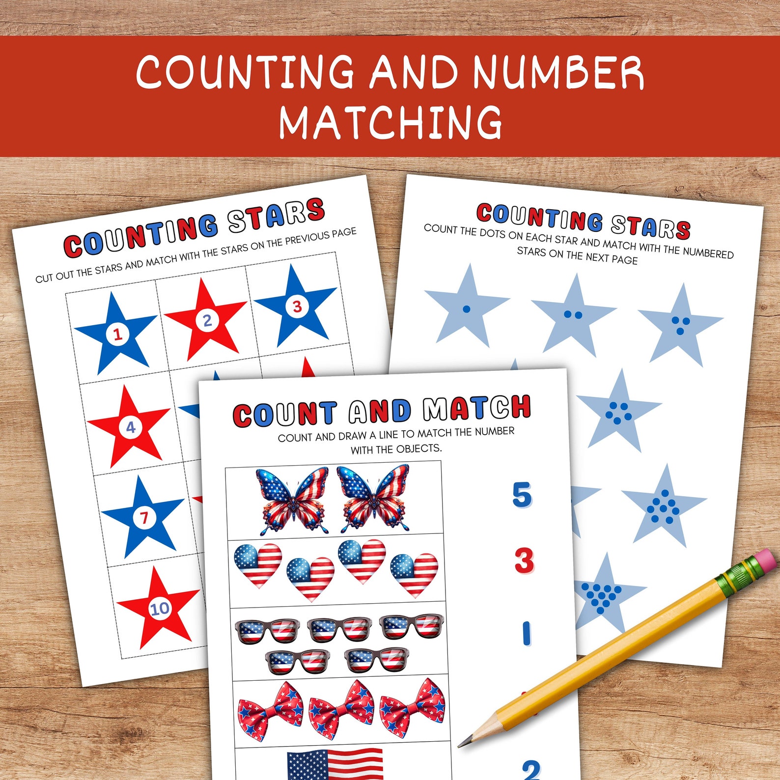 4th of July Preschool Worksheet and Activity Bundle - Pre-k ...