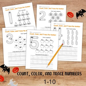 Halloween Preschool Worksheet and Activity Bundle - Pre-k Kindergarten ...