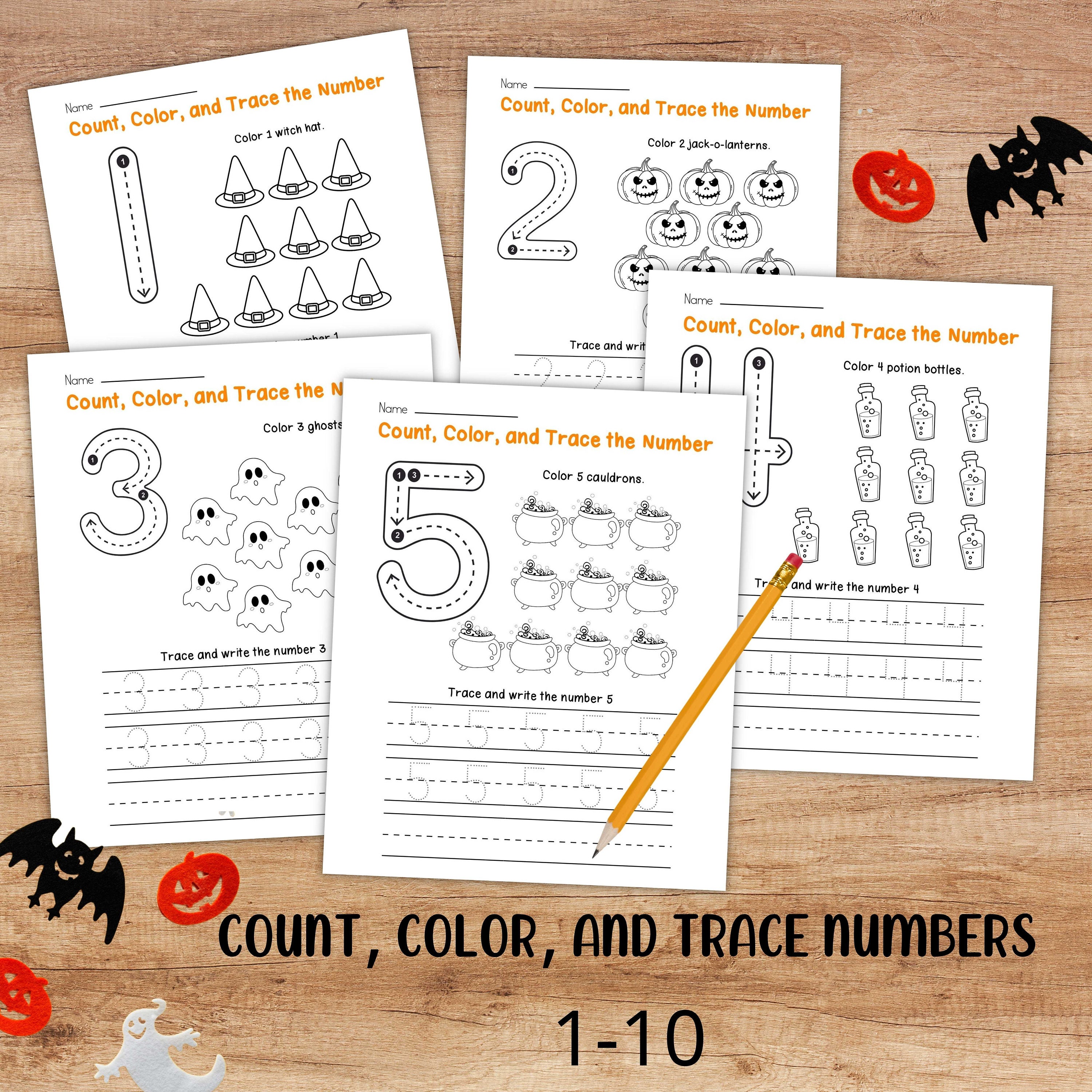 Halloween Preschool Worksheet and Activity Bundle Pre-k - Etsy
