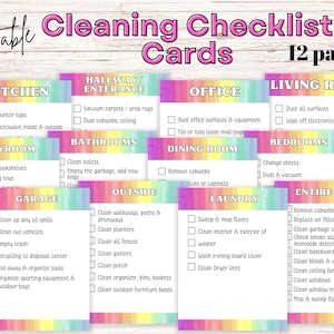 ADHD Cleaning Checklist Printable - Editable Chore to Do List for Kids ...