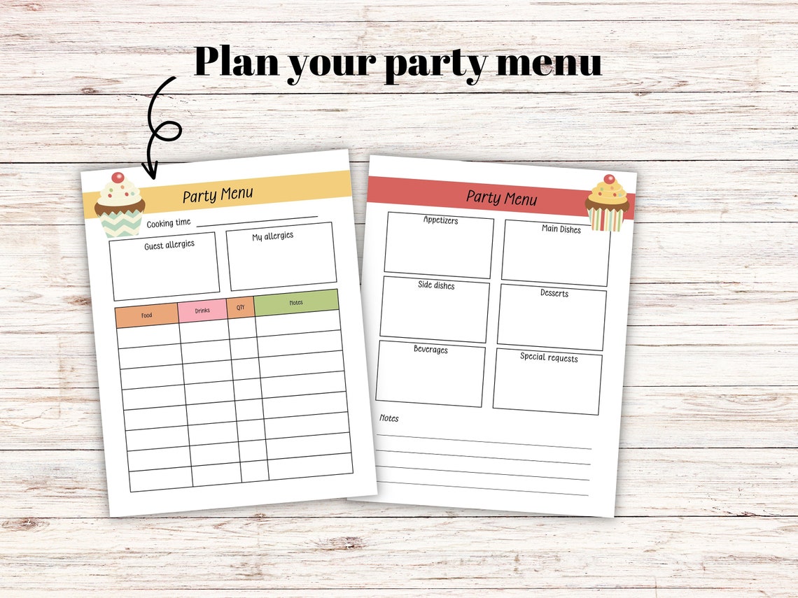 Printable Party Planner Colorful Birthday & Event Planning Organizer ...