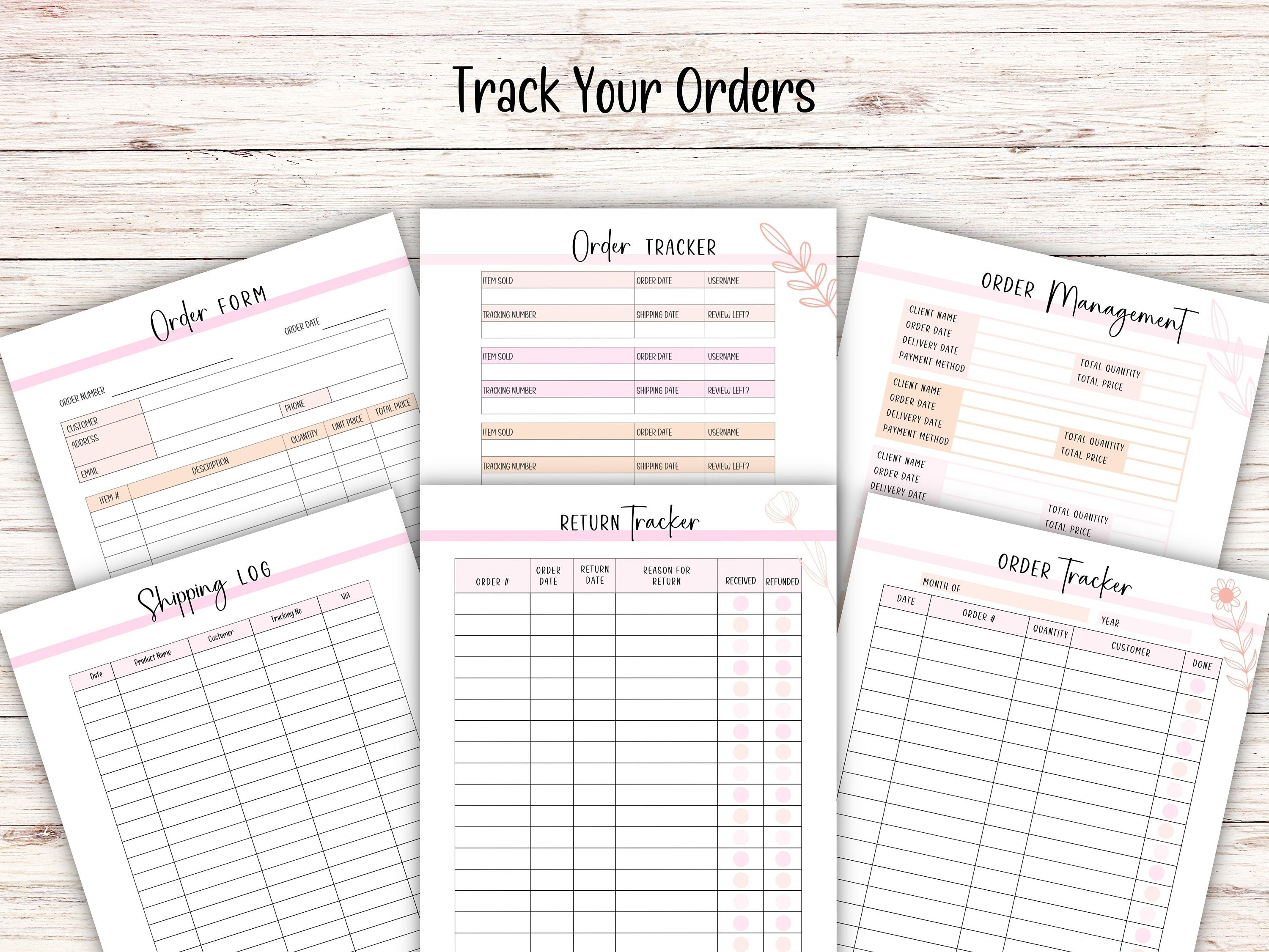 Etsy Shop Planner - Printable Small Business Organizer - Side Hustle ...
