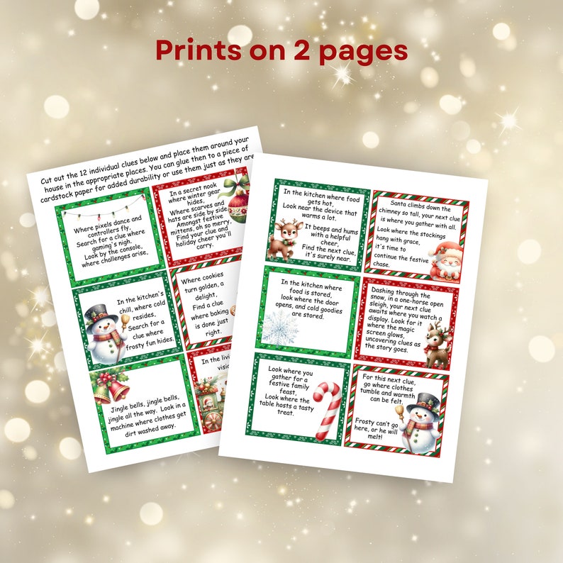 Christmas Scavenger Hunt for Kids and Teens - Christmas Printable ...