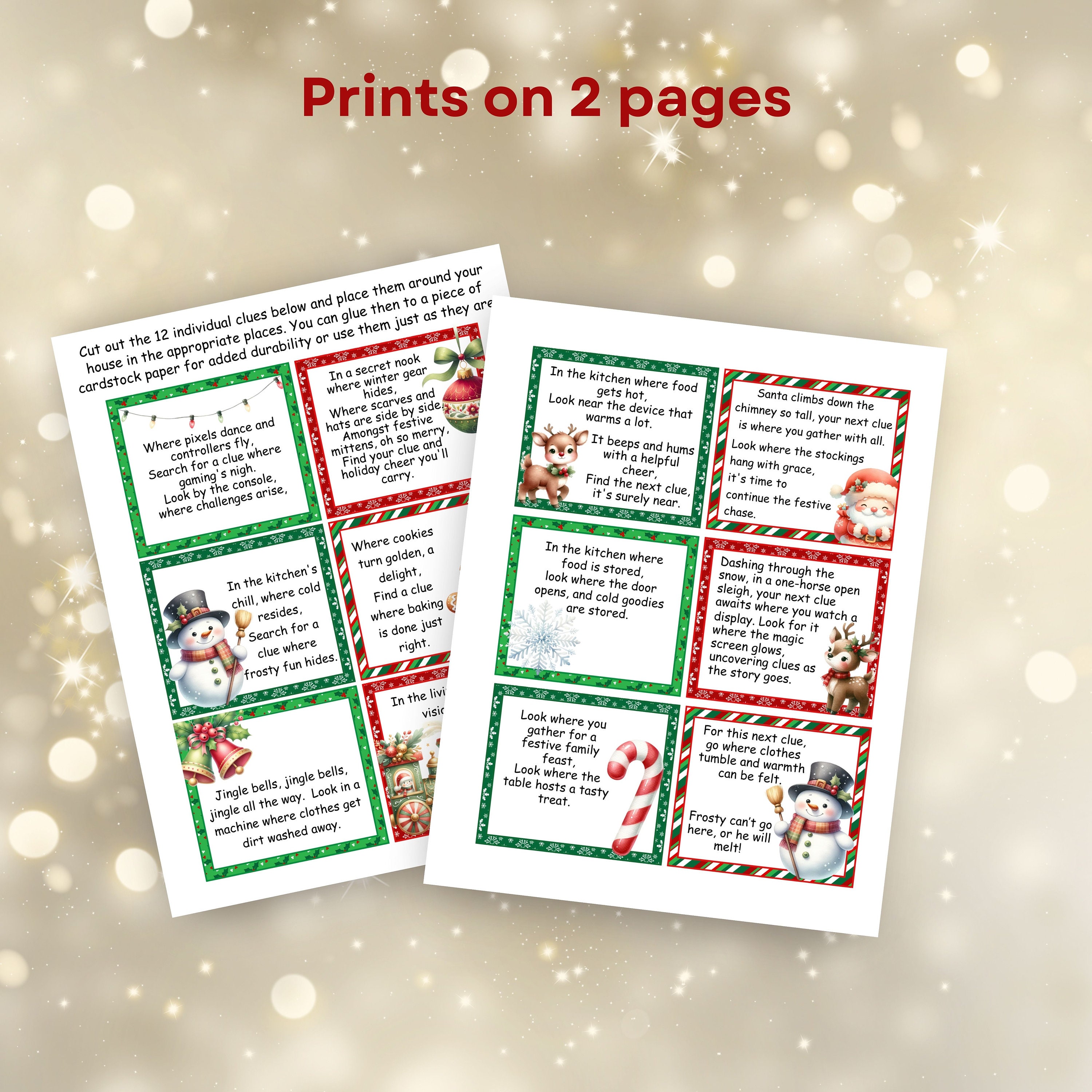 Christmas Scavenger Hunt for Kids and Teens - Christmas Printable ...