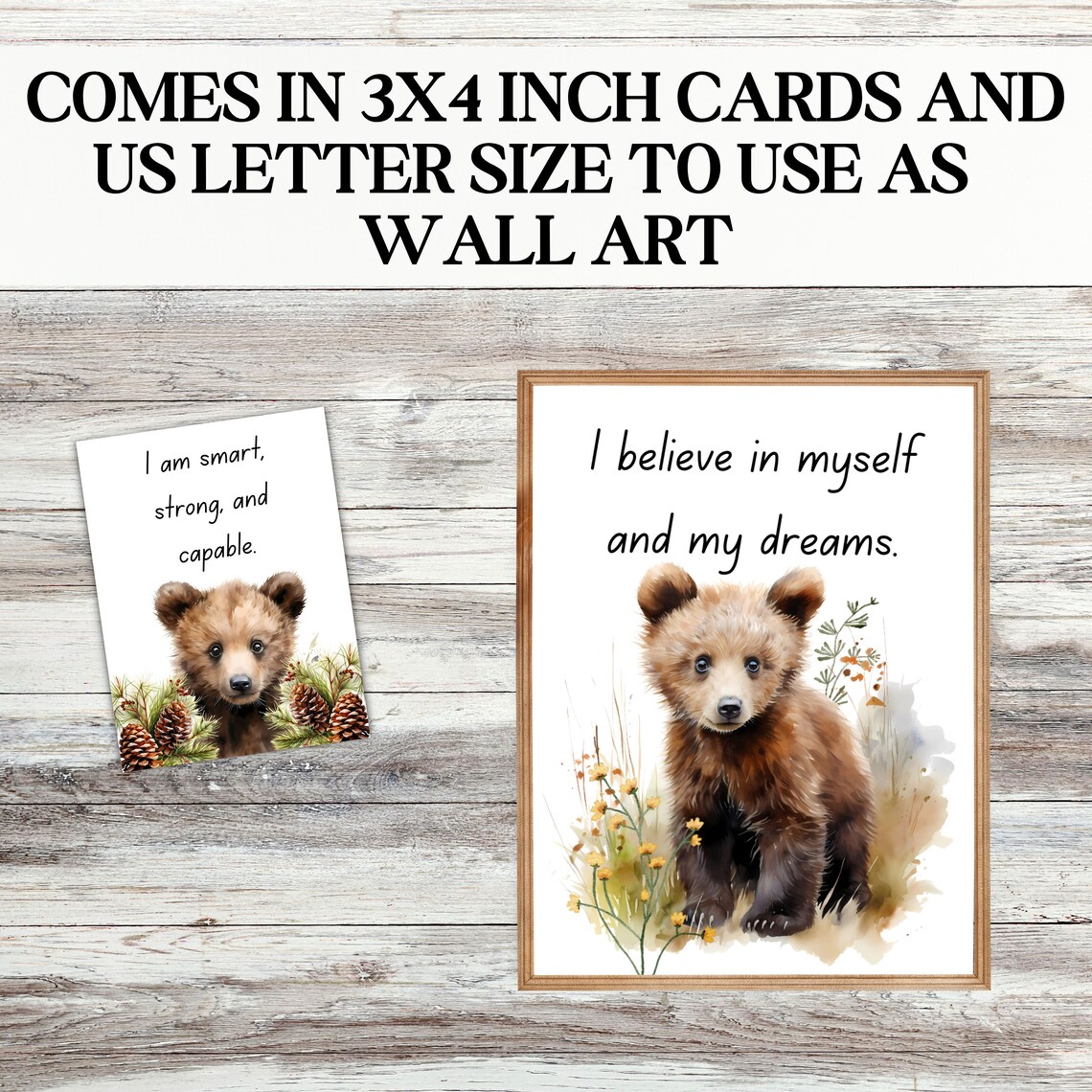 Woodland Affirmation Cards - Printable Lunchbox Notes With Positive ...