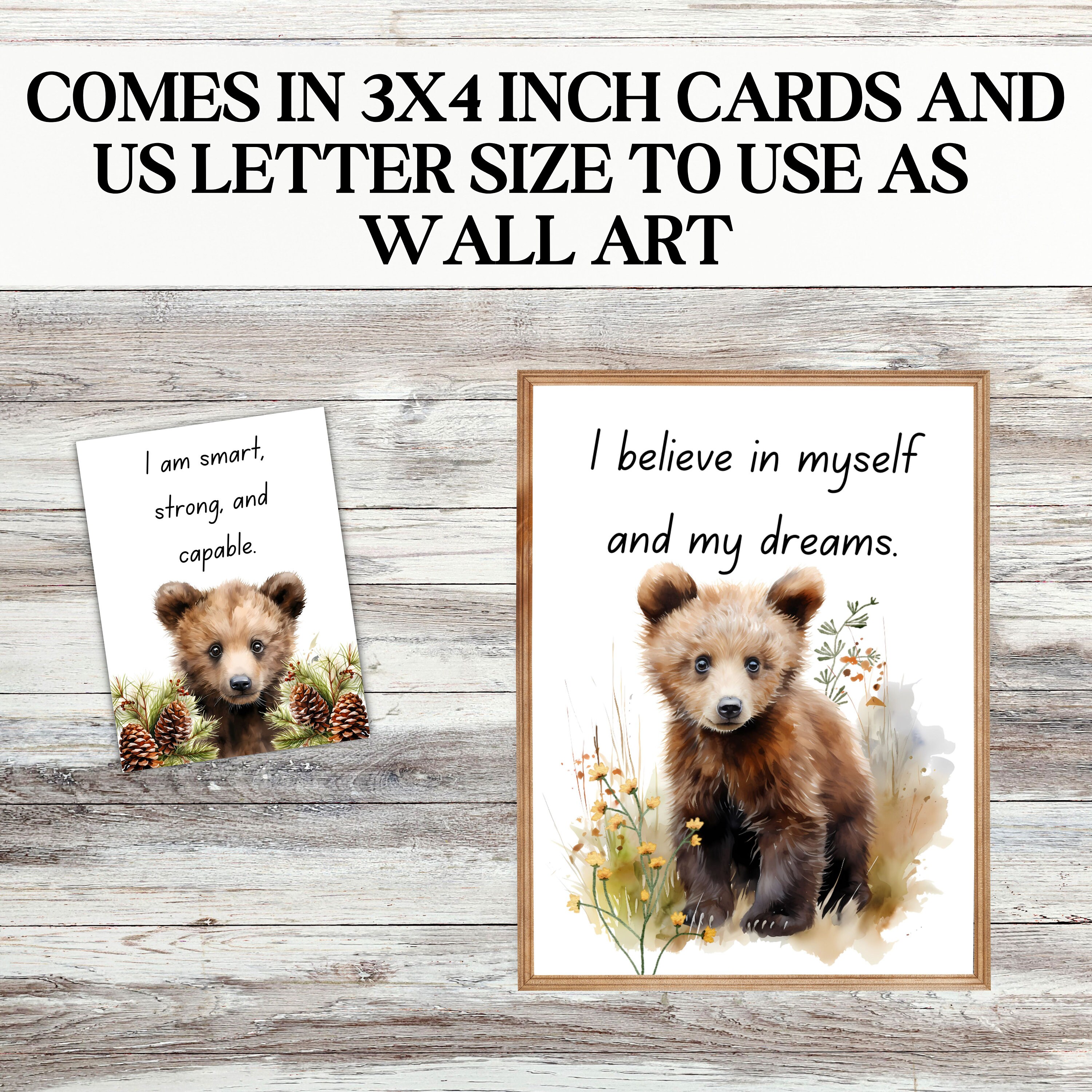 Woodland Affirmation Cards - Printable Lunchbox Notes With Positive ...