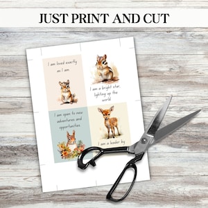 Woodland Affirmation Cards - Printable Lunchbox Notes With Positive ...