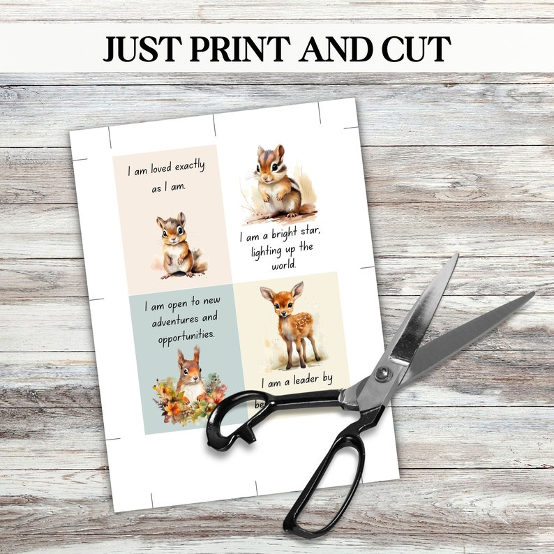 Woodland Affirmation Cards - Printable Lunchbox Notes With Positive ...